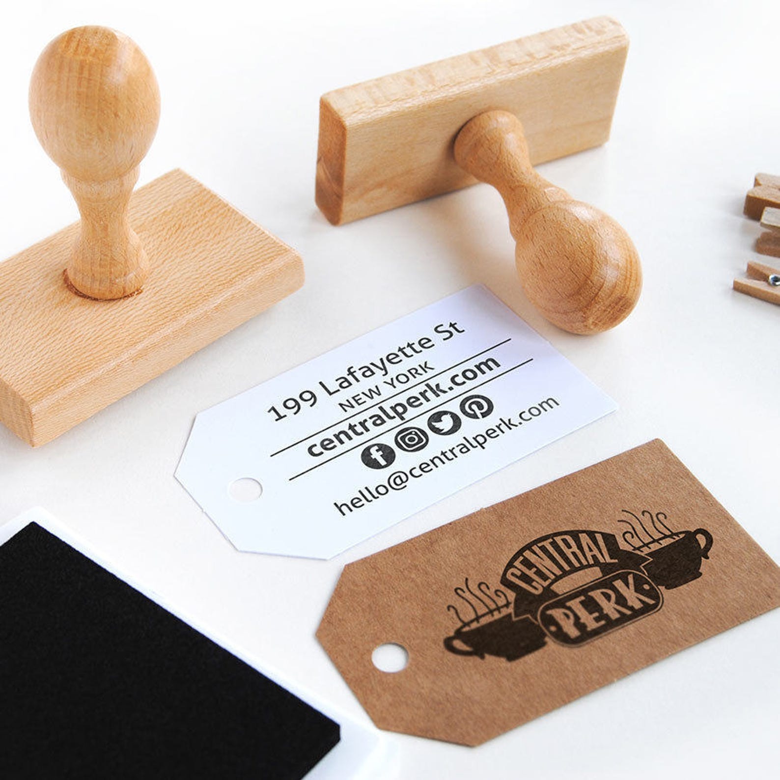 Double Sided DIY Business Card Stamps Custom Business Card | Etsy