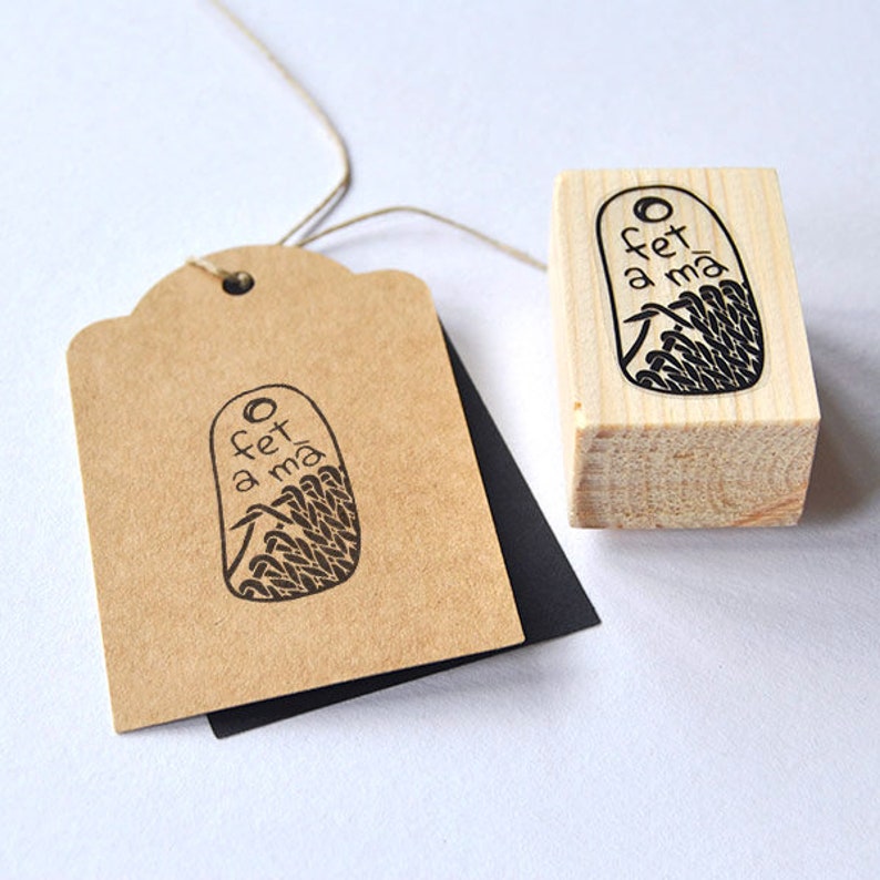 Hand Knitted Stamp for Knitters Gift, Crochet Stamp, Hand Knitted Tags, Hand Knit Stamp, Knit ...