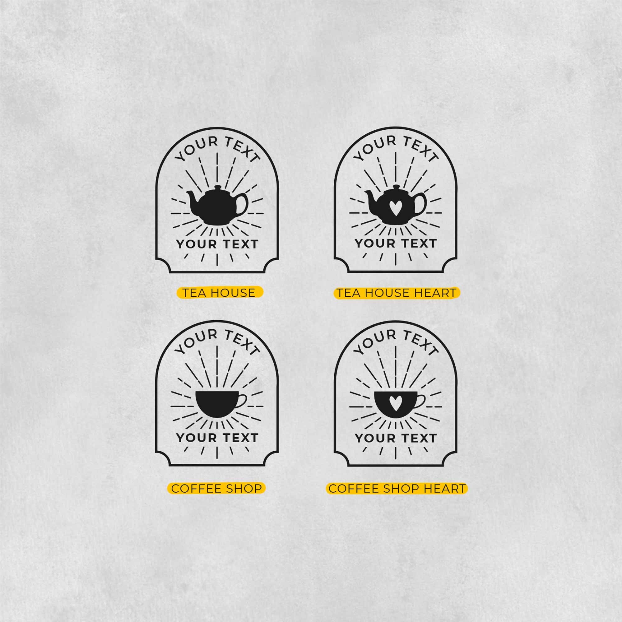 Premade Coffee Shop Logo Stamp for Custom Coffee Paper Cups, Custom ...