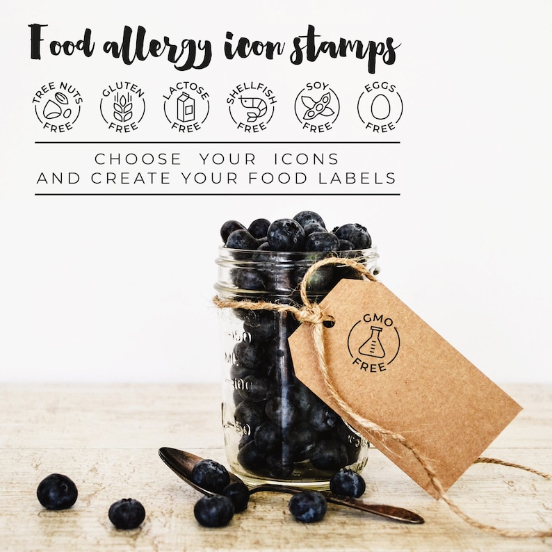 Mini Ingredient Stamps for Food Labels and Tags Mini Food | Etsy