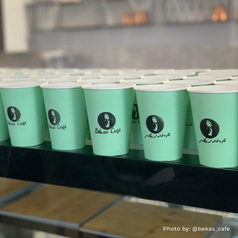 Premade Coffee Shop Logo Stamp for Paper Cups Custom Stamp - Etsy