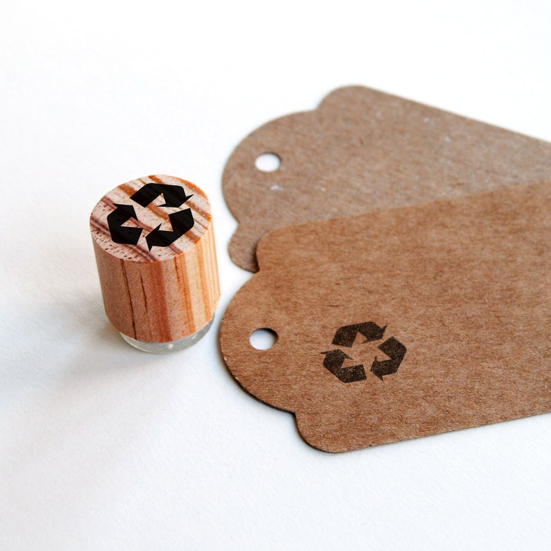 Recycle symbol stamp zero waste packaging stamp eco-friendly | Etsy
