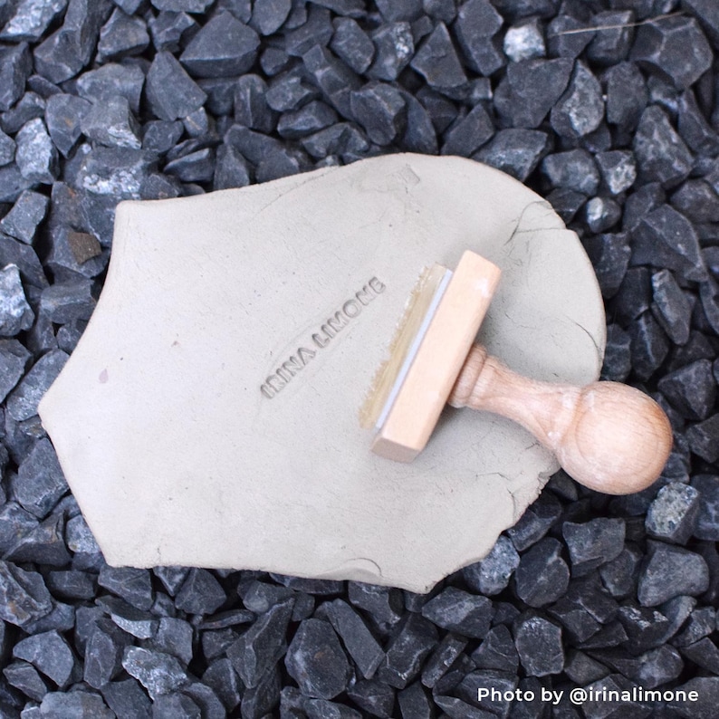 Custom Clay Stamp With Your Name or Text Signature Stamp for - Etsy