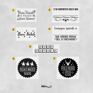 Italian Christmas Rubber Stamps for Holiday Stationery, Buon Natale ...