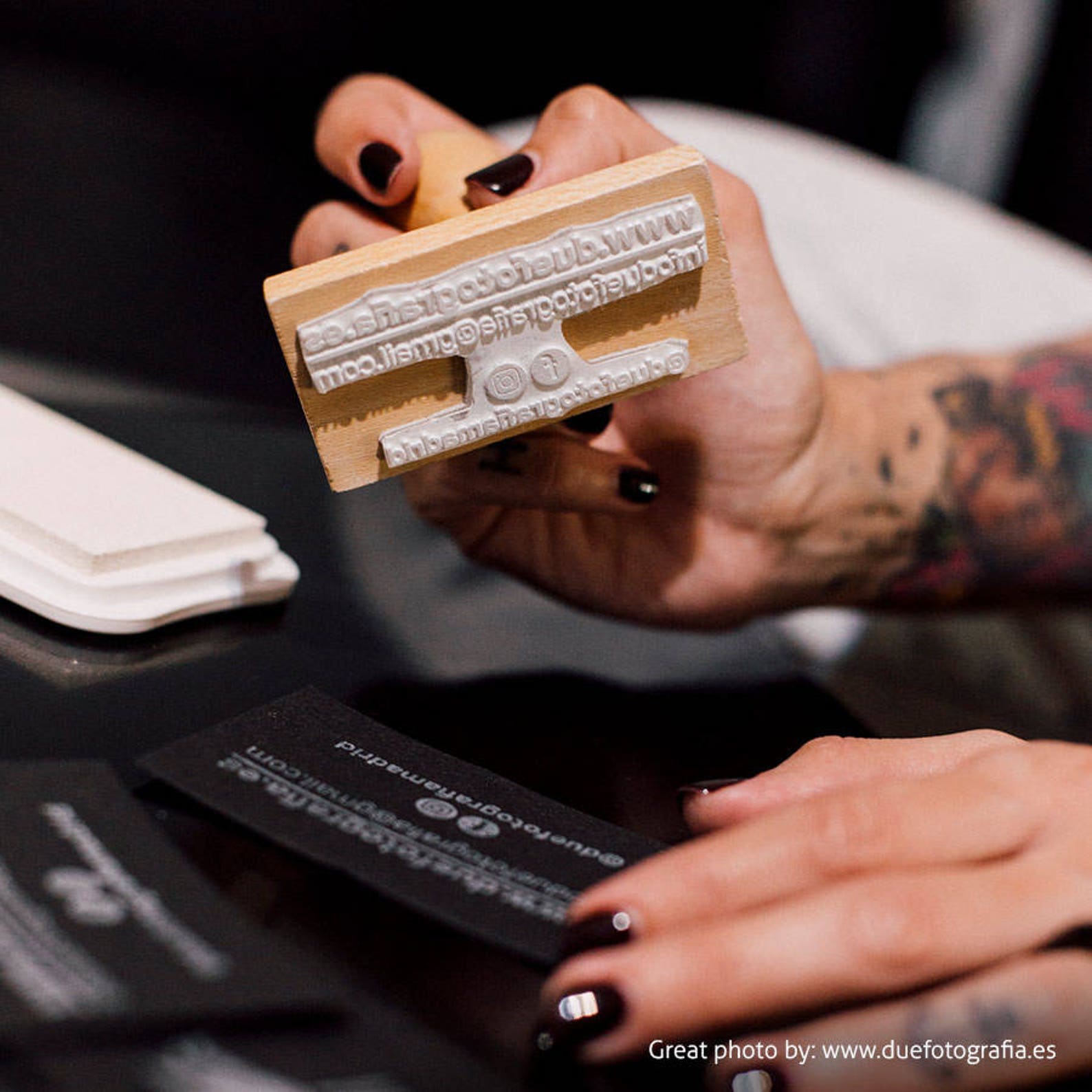 Double Sided DIY Business Card Stamps Custom Business Card | Etsy