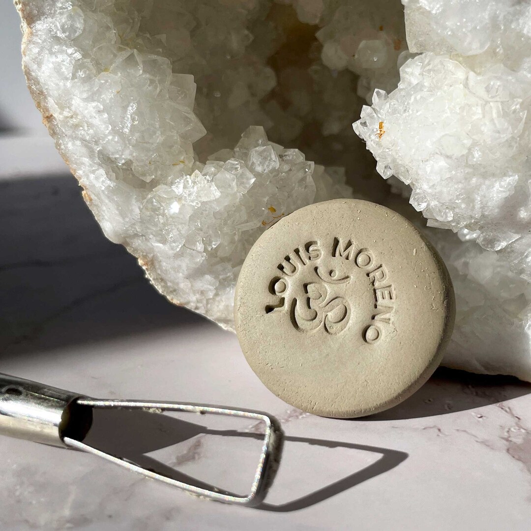 Om Symbol Pottery Stamp With Custom Name, Om Sign Pottery Stamp With ...