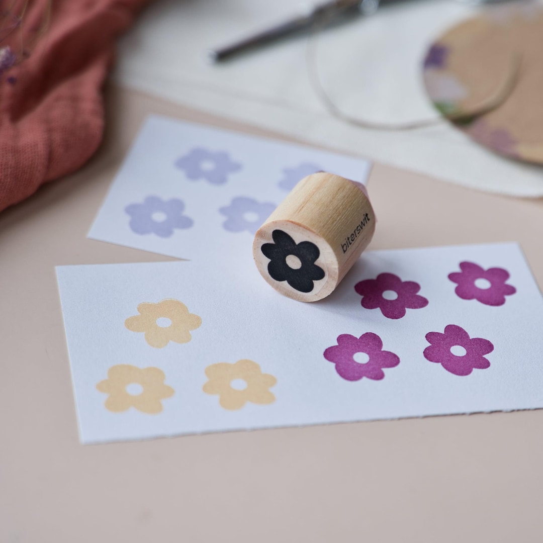 Simple Poppy Flower Rubber Stamp for Journaling, Floral Scrapbooking ...