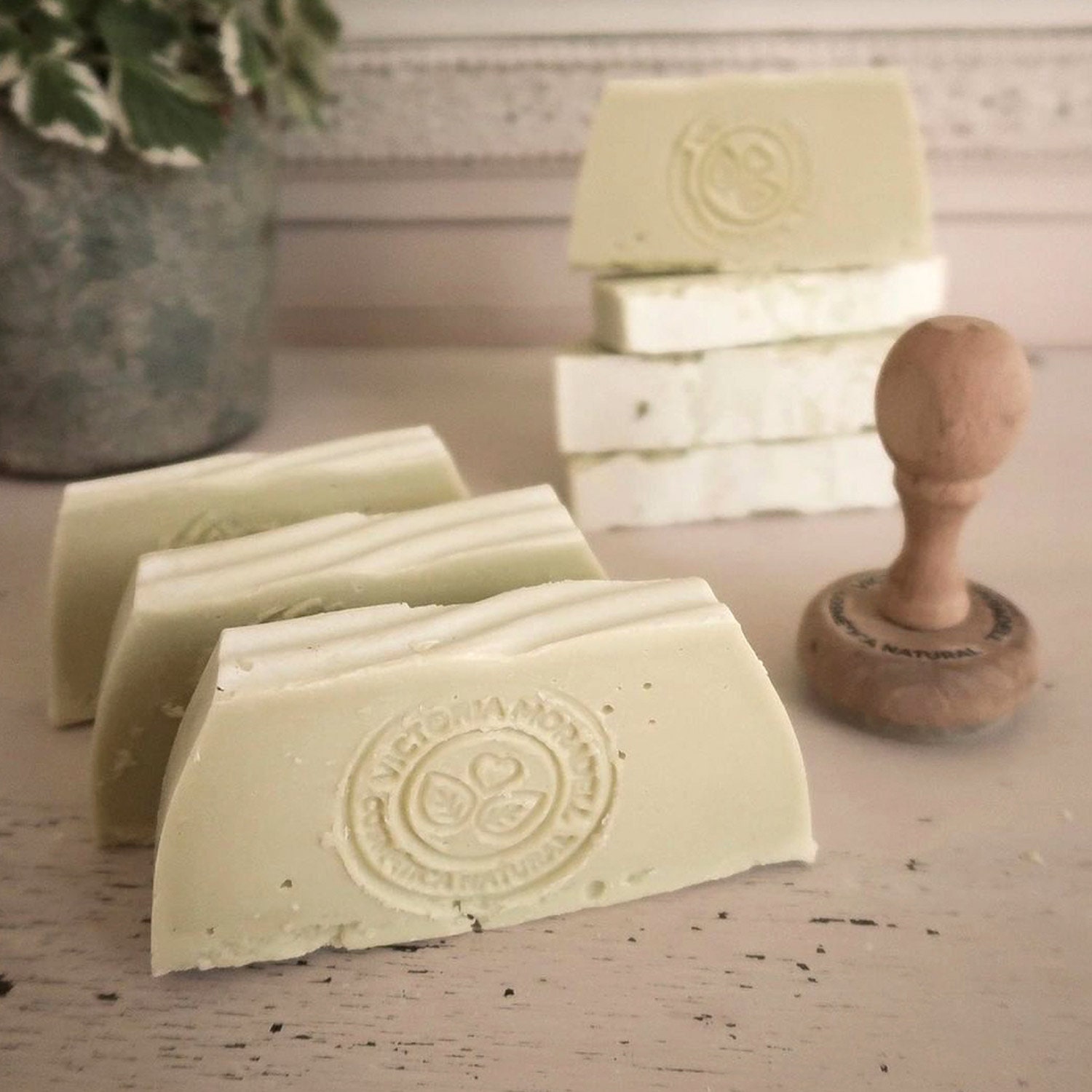 Premade Logo Soap Stamp Soap Stamp With Leaf Custom Text | Etsy