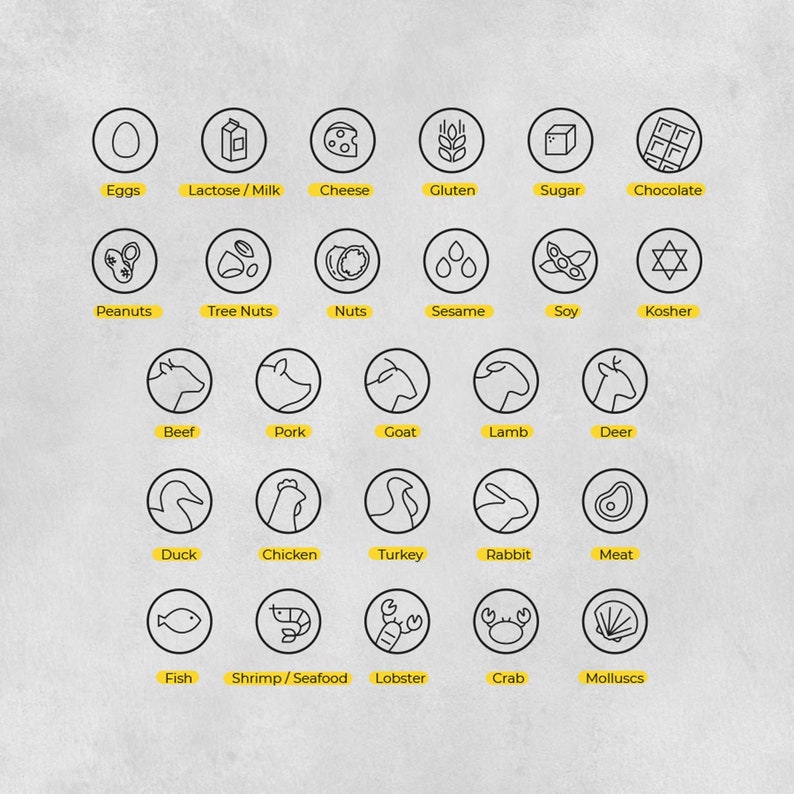 Ingredient Icon Stamps for Dessert Table Cards Cake Table - Etsy