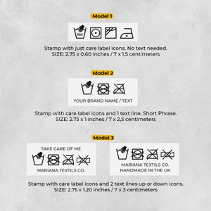 Custom Washing Instructions Stamp, Custom Care Label Stamp for Washing ...
