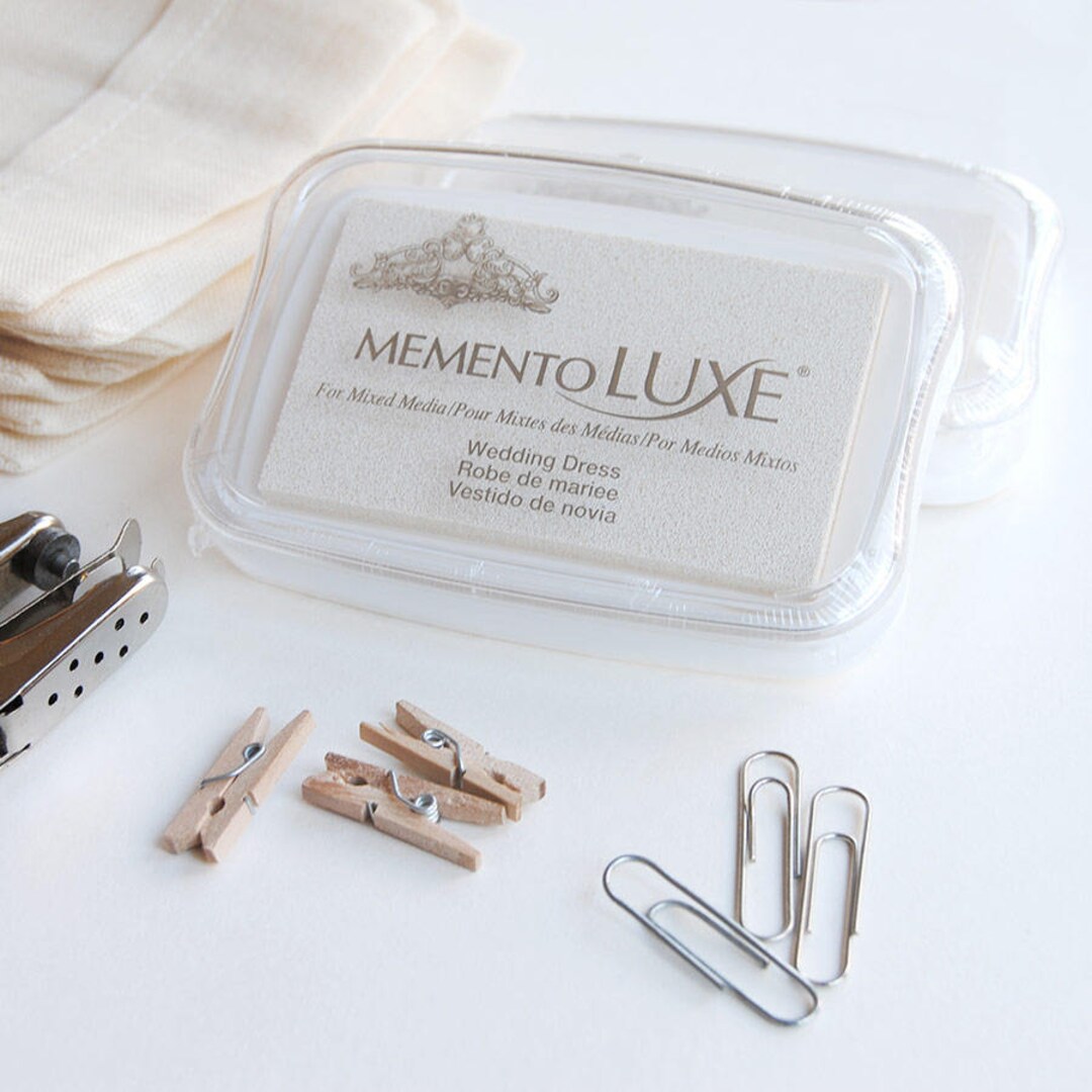 White Stamp Pad, White Ink Kraft Paper, Memento Luxe Ink Pad, White Ink ...