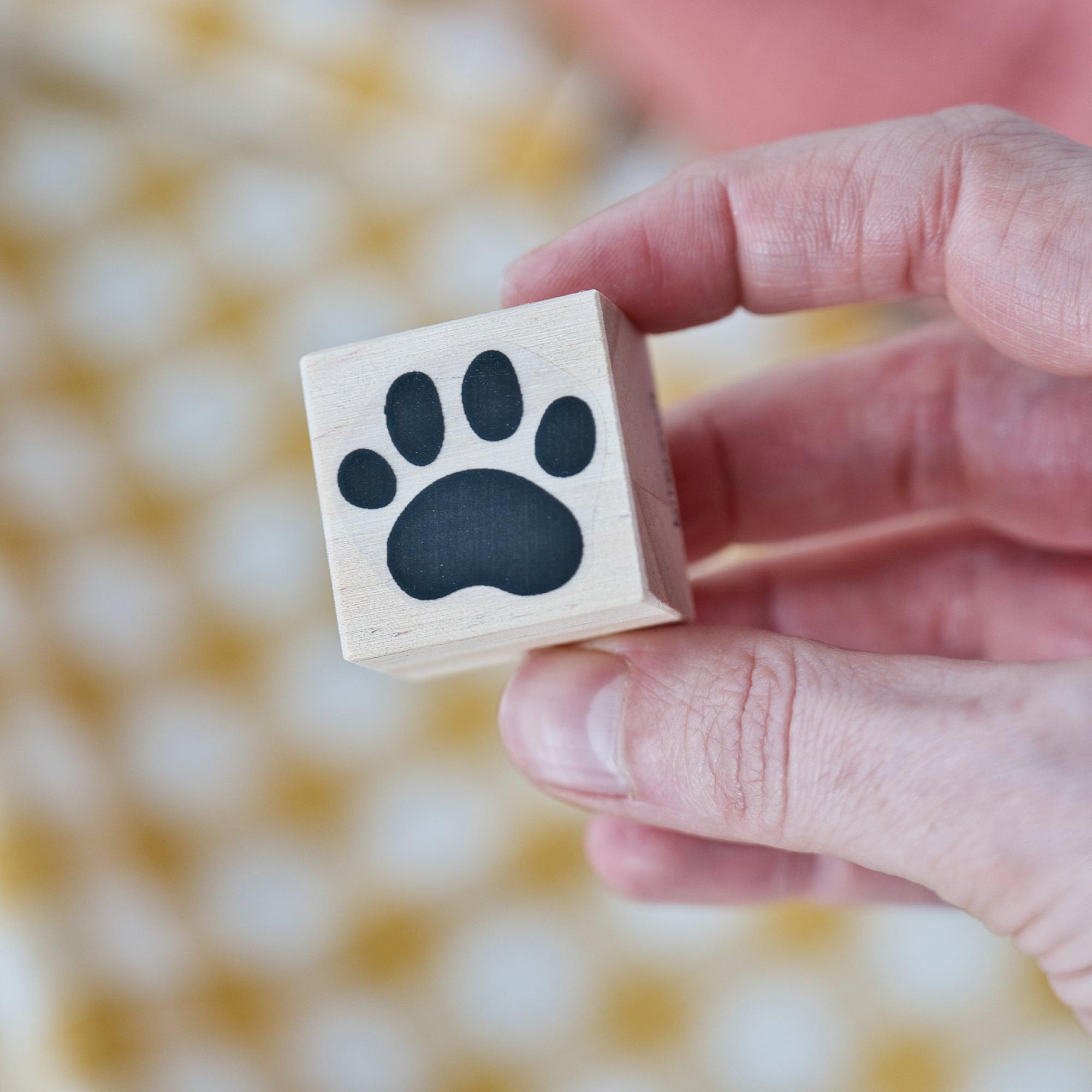 Small Paw Print Rubber Stamp, Dog Paw Print Stamp for Dog Lovers, Mini ...