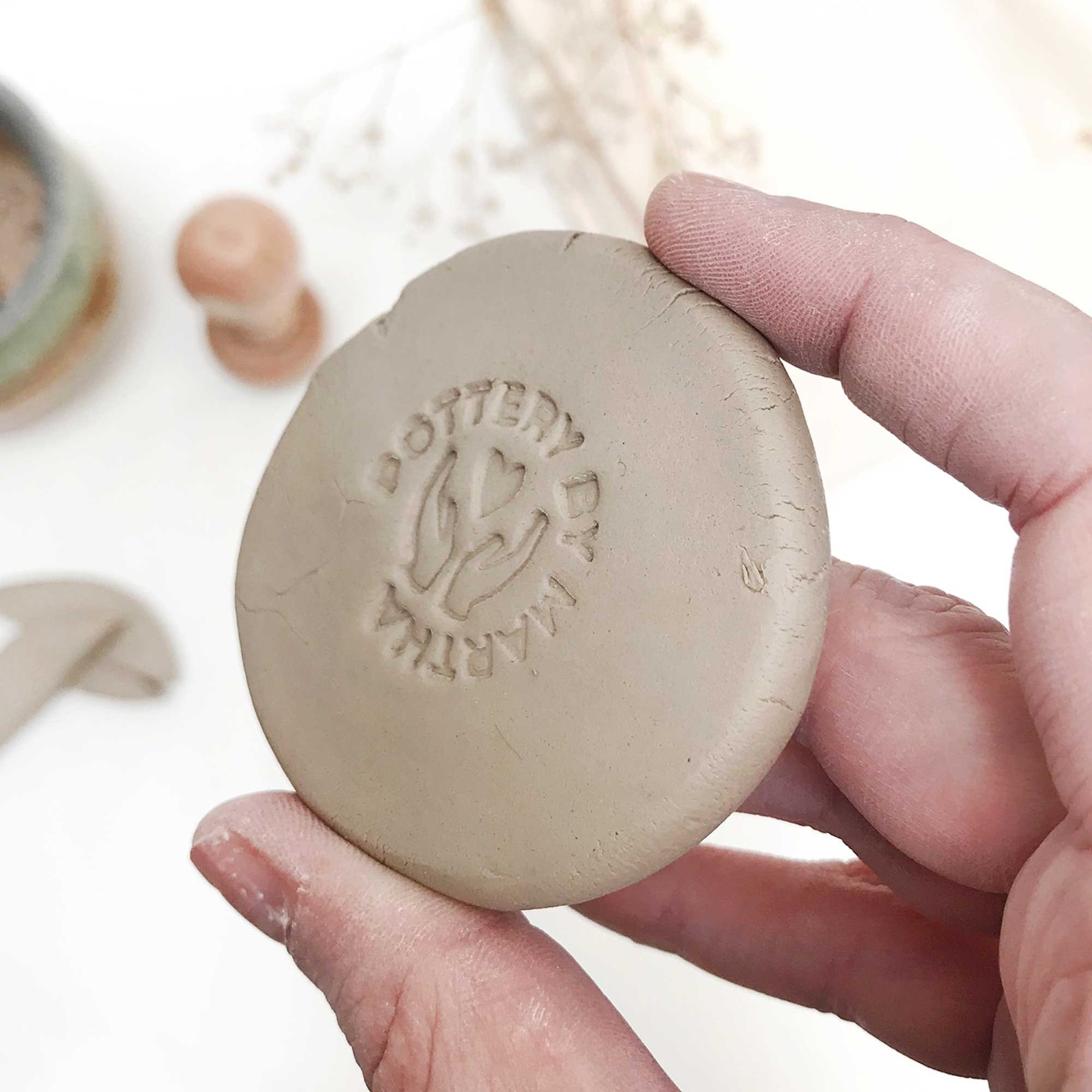 Custom Signature Pottery Stamp With Initial and Text Initial - Etsy Canada