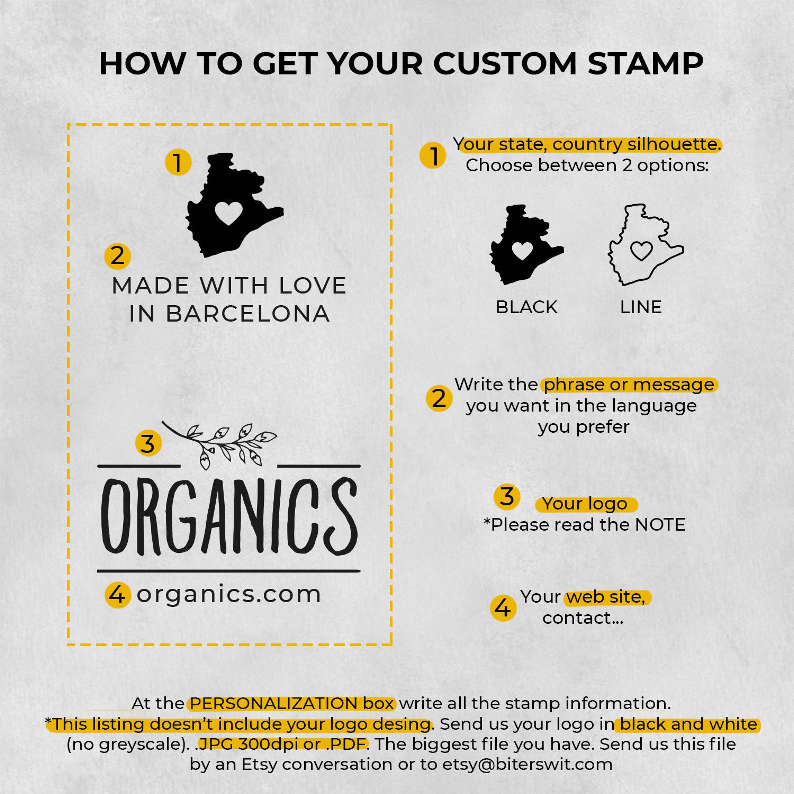 Custom State Stamp Made in With Brand Logo Custom State With - Etsy