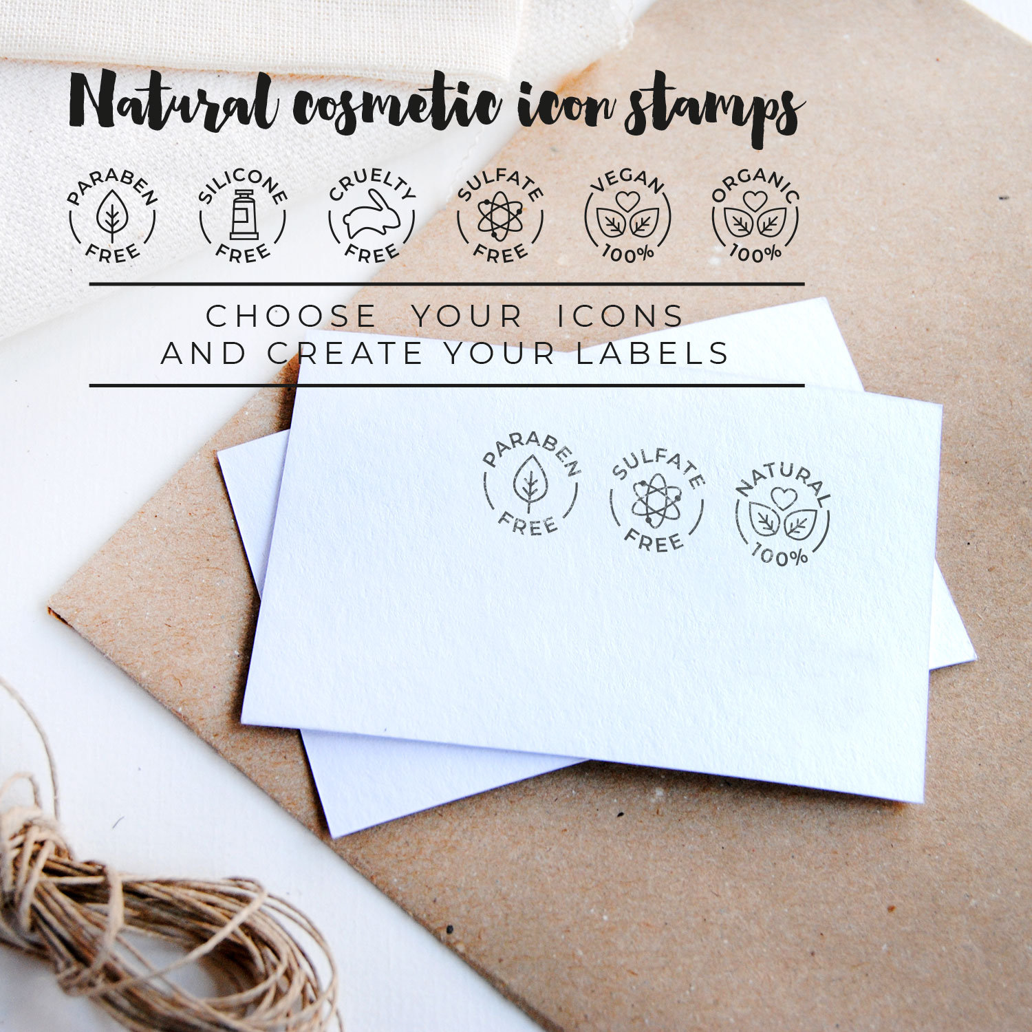 Organic Rubber Stamp for Eco Product Labels and Tags, DIY Handmade Soap ...