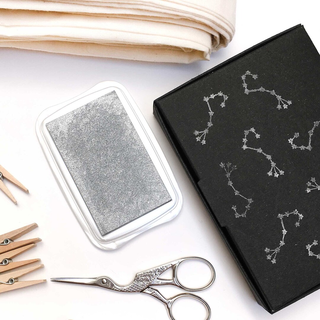 Silver Ink Pad Metallic Stamp Pad, Mini Brilliance Silver Ink, Silver ...