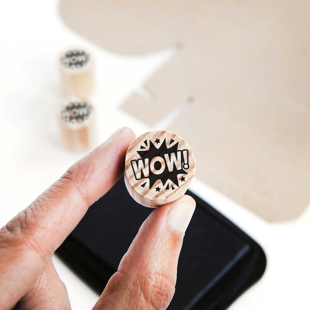 WOW! Comic Bubble Rubber Stamp: Teacher Grading Stamp - Etsy