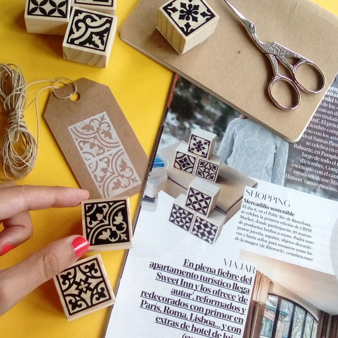 Spanish Tiles Stamp Set, Crafty Mama Gift, DIY Gift, Mediterranean ...