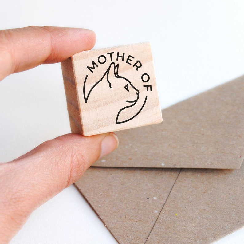 Custom Cat Rubber Stamp Cat Post Stamp for Snail Mail Cat | Etsy