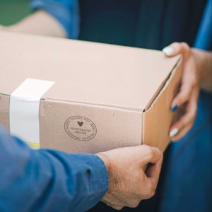 Packaging Stamp Set With Thank You and Hand Made Stamp, Eco Packaging ...