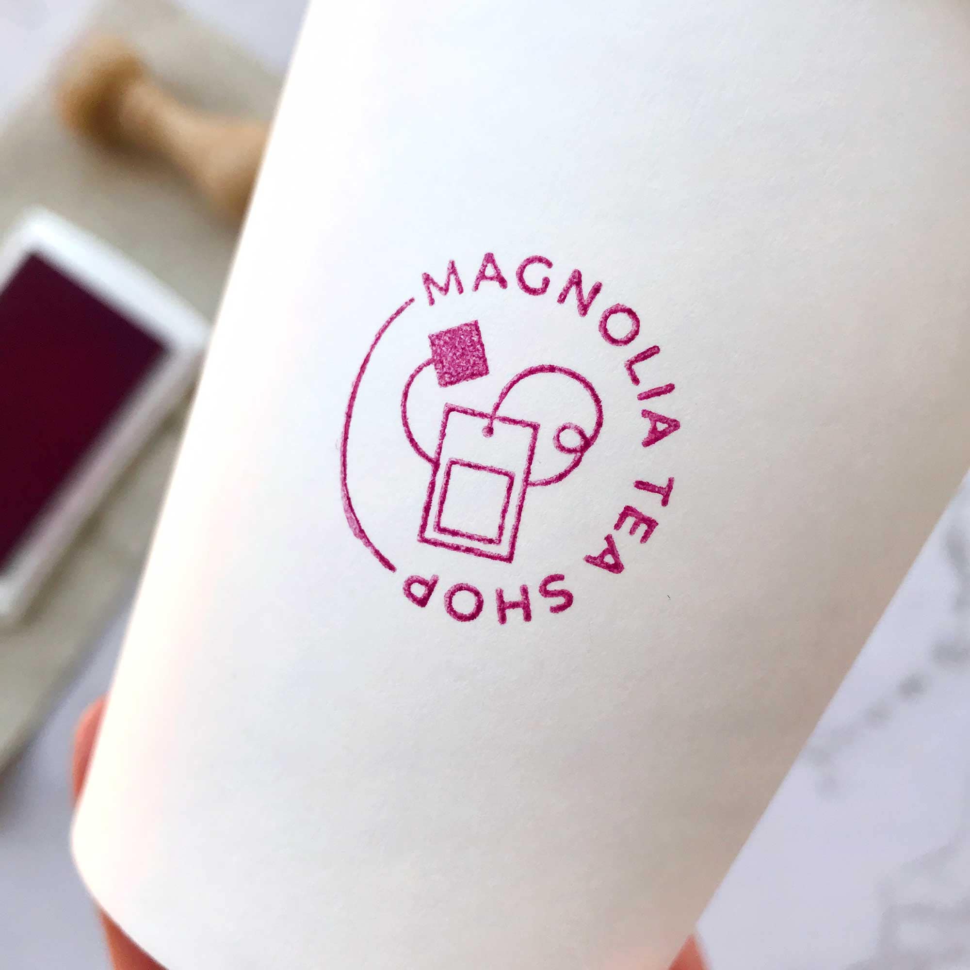 Premade Logo Stamp for Tea Shop, Custom Tea Party Stamp, Tea House Logo ...