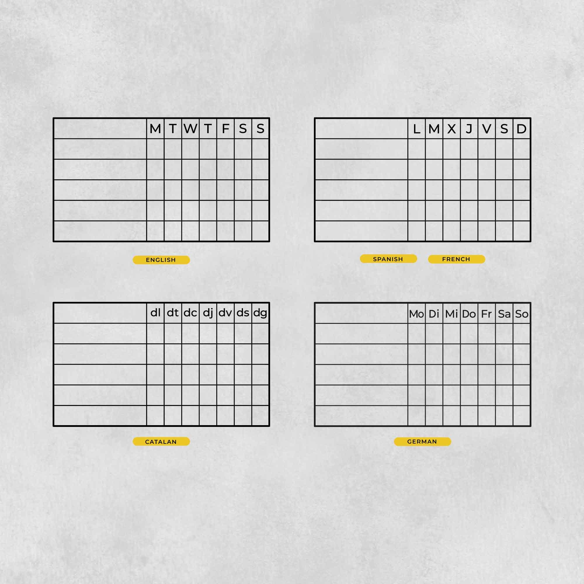 Weekly Task Tracker Stamp for Planner Journal, to Do Grid Rubber Stamp ...
