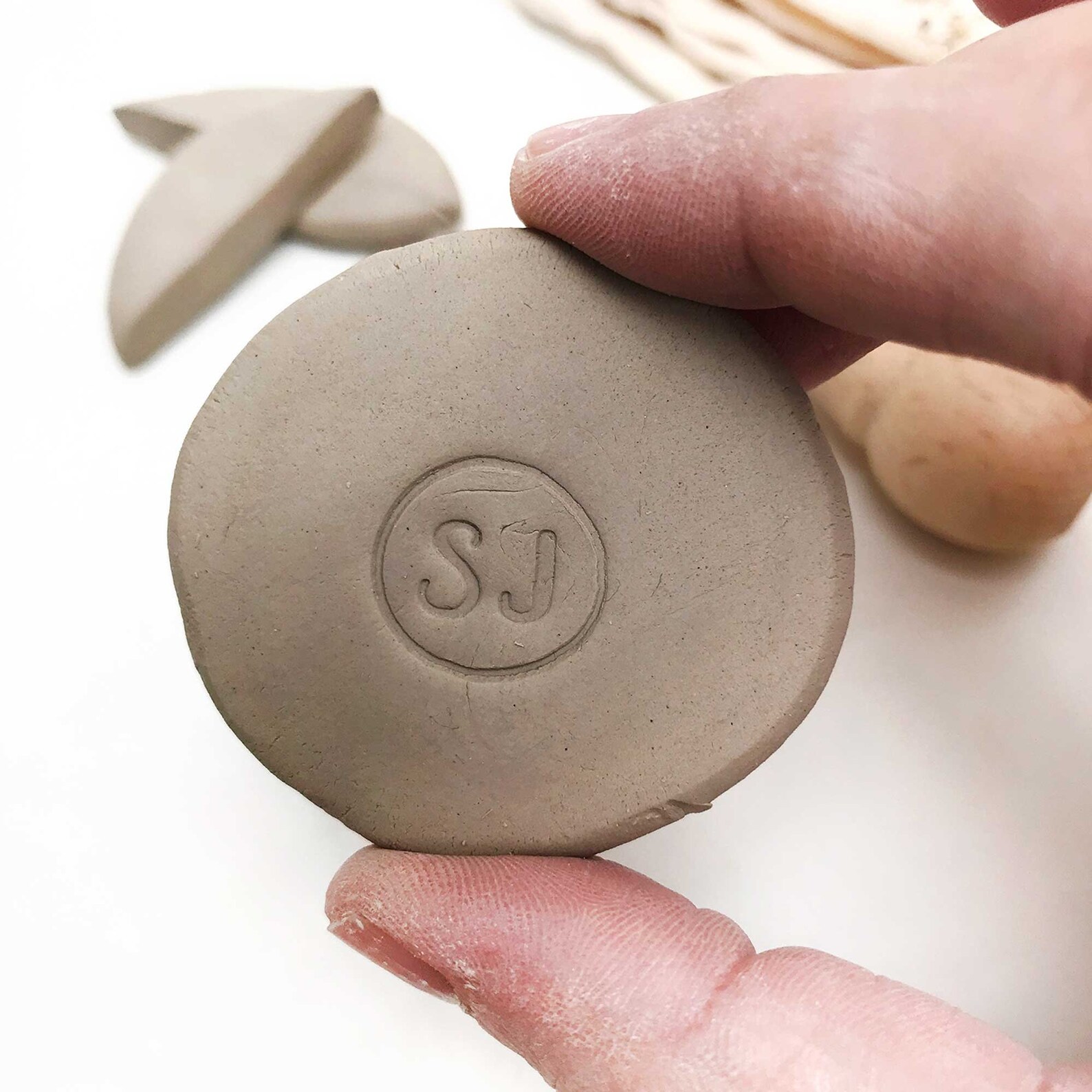 Mini Stamp for Pottery With Your Initials Small Monogram | Etsy