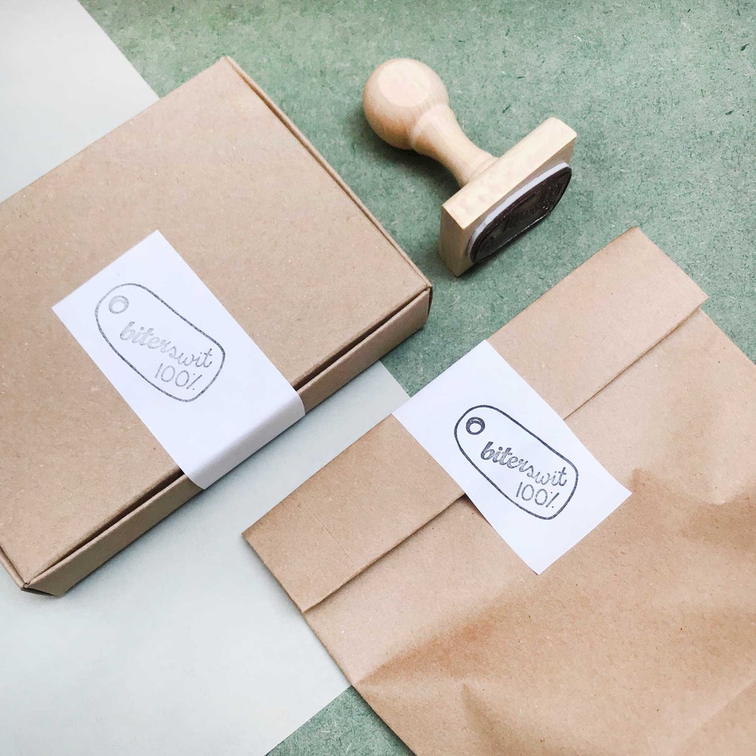 Small Custom Logo Stamp for Personalized Brand Tags and Labels ...