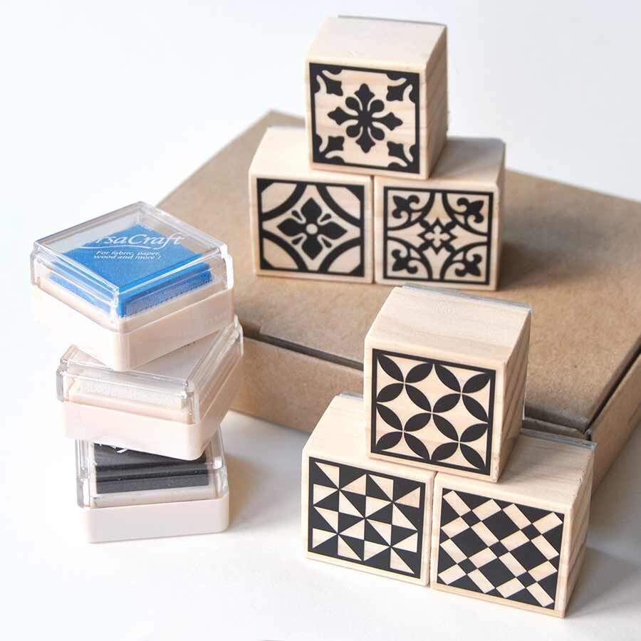 Spanish Tiles Stamp Set Crafty Mama Gift DIY Gift | Etsy