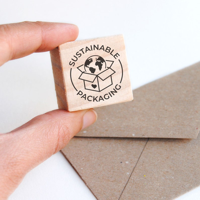 Sustainable Packaging Stamp for Small Business Recycle Stamp - Etsy