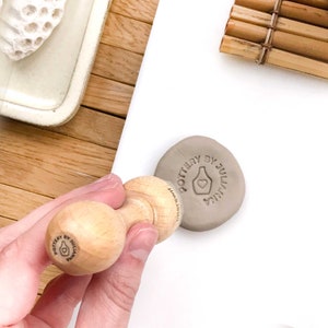 Custom Ceramic Stamp With Name and Potter Illustration With Heart ...