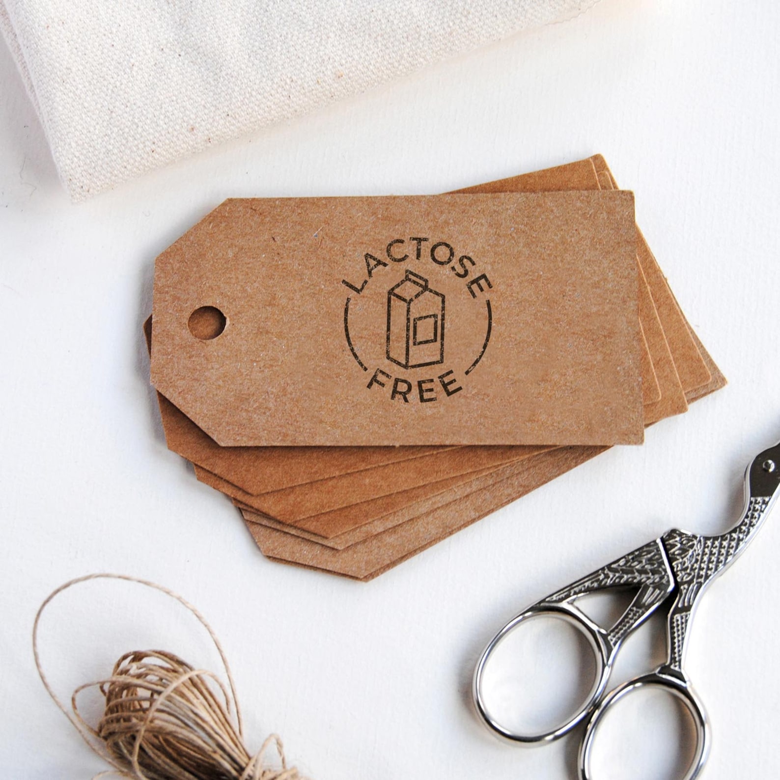 Lactose Free Rubber Stamp for Catering Card Places, Mini Dairy-free ...