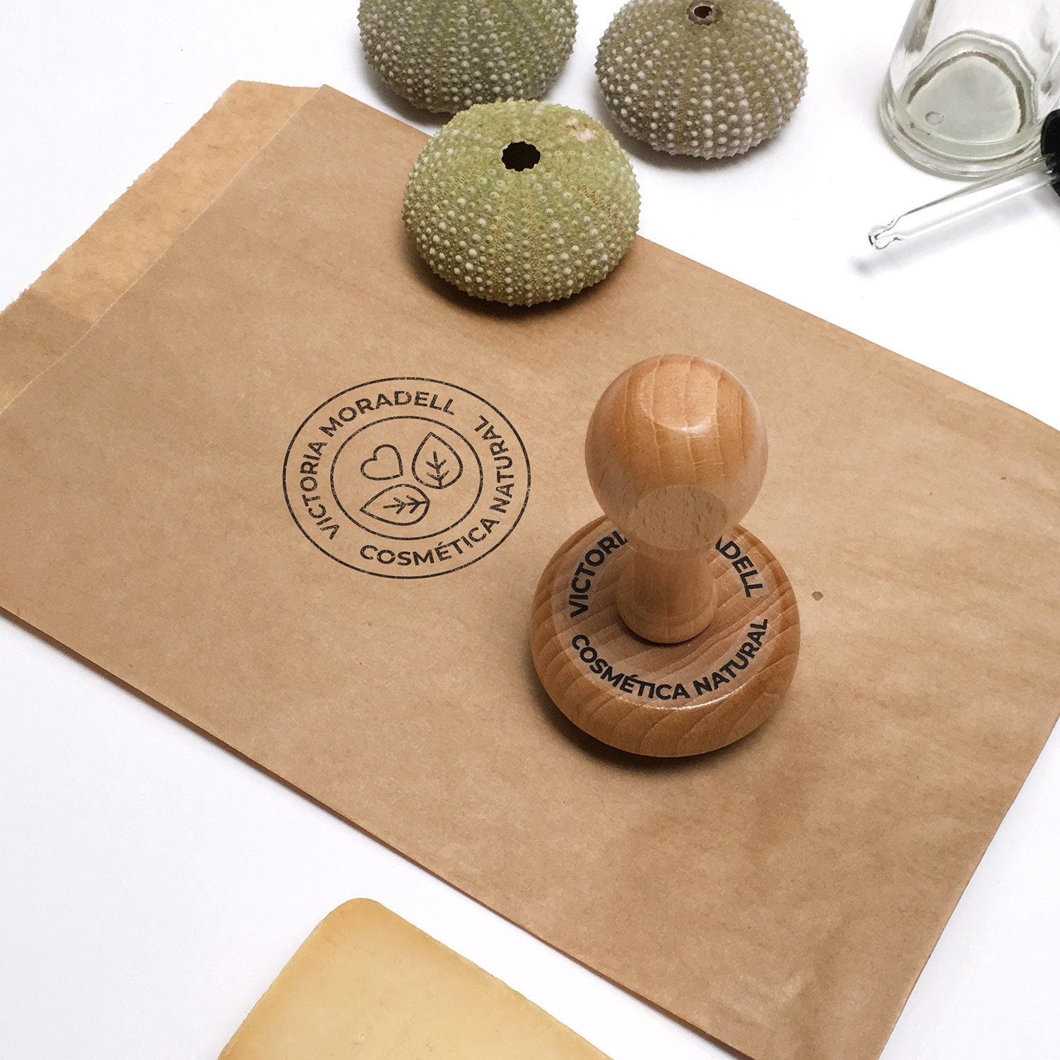 Premade Logo Soap Stamp Soap Stamp With Leaf Custom Text | Etsy