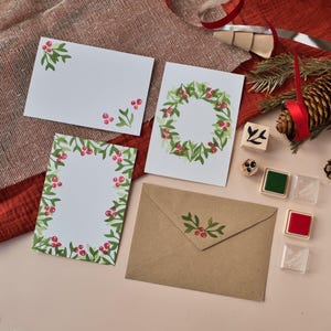 Christmas Card-making Set With Rubber Stamps and Ink Pads, Christmas ...