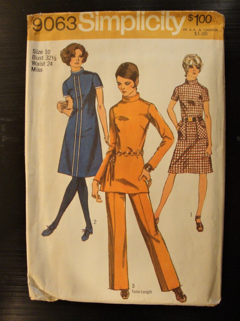 Vintage 1970's 70's Sewing Pattern Simplicity 9063 for - Etsy