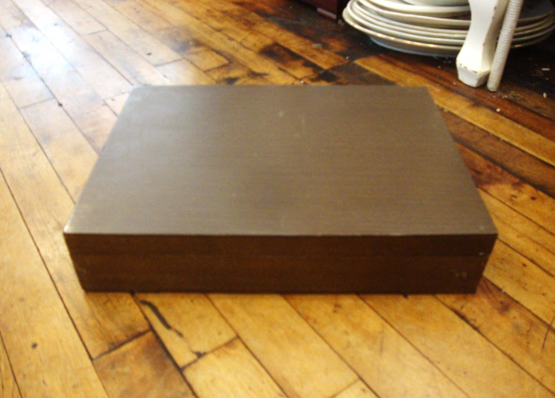 Vintage Wooden Silverware Flatware Storage Box Chest/service for 12 ...