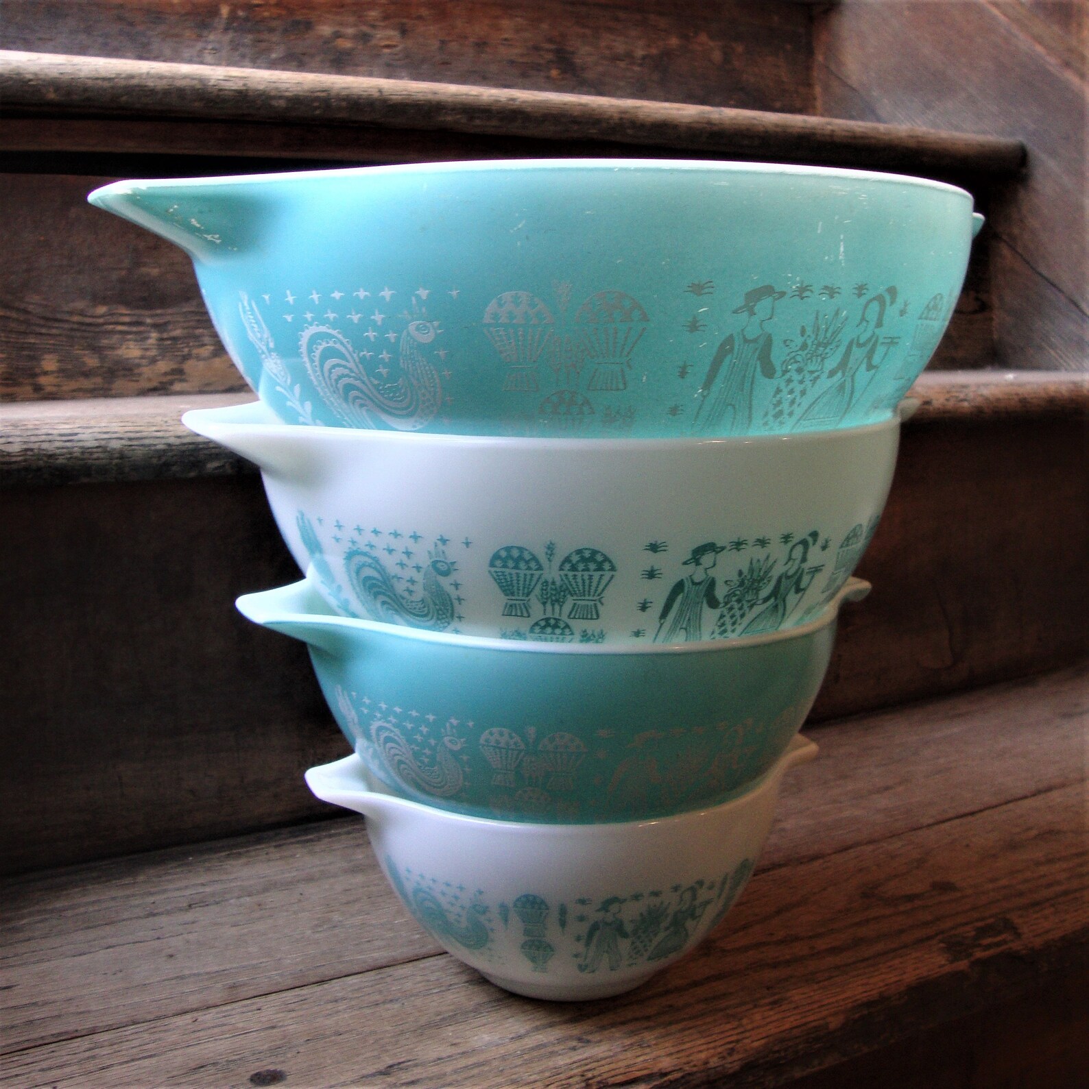 Vintage Pyrex Blue and White Amish Butterprint Cinderella | Etsy