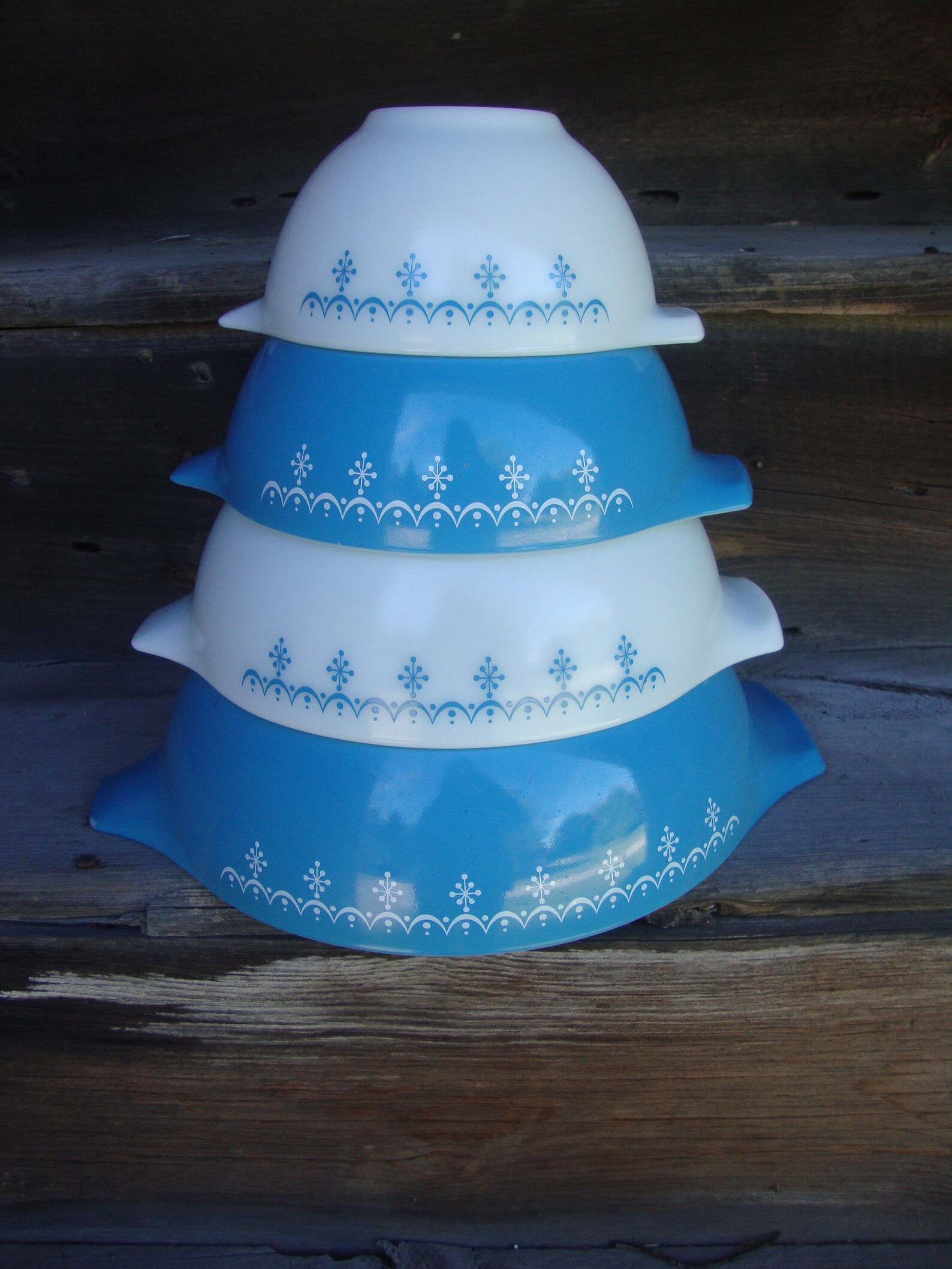Vintage Pyrex Snowflake Garland Cinderella Mixing Bowl Set - Etsy