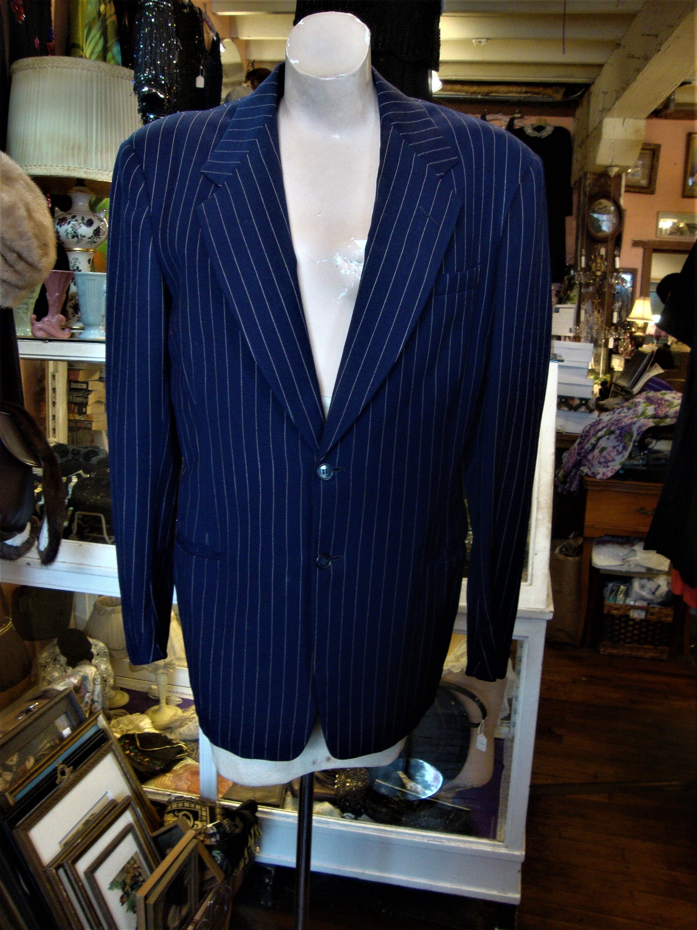 Pinstripe Jacket - Etsy