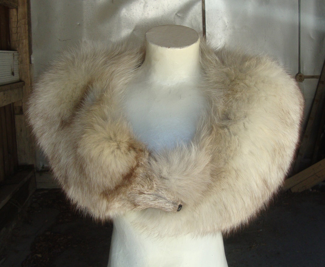 Vintage Thick, Lush Norwegian Fox Collar Scarf Wrap - Etsy
