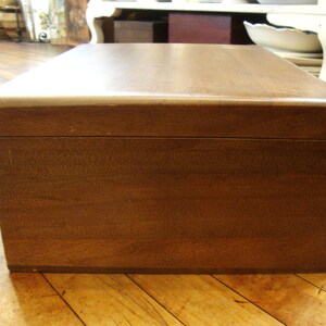 Vintage Medium Brown Wooden Silverware Flatware Box With Drawer ...