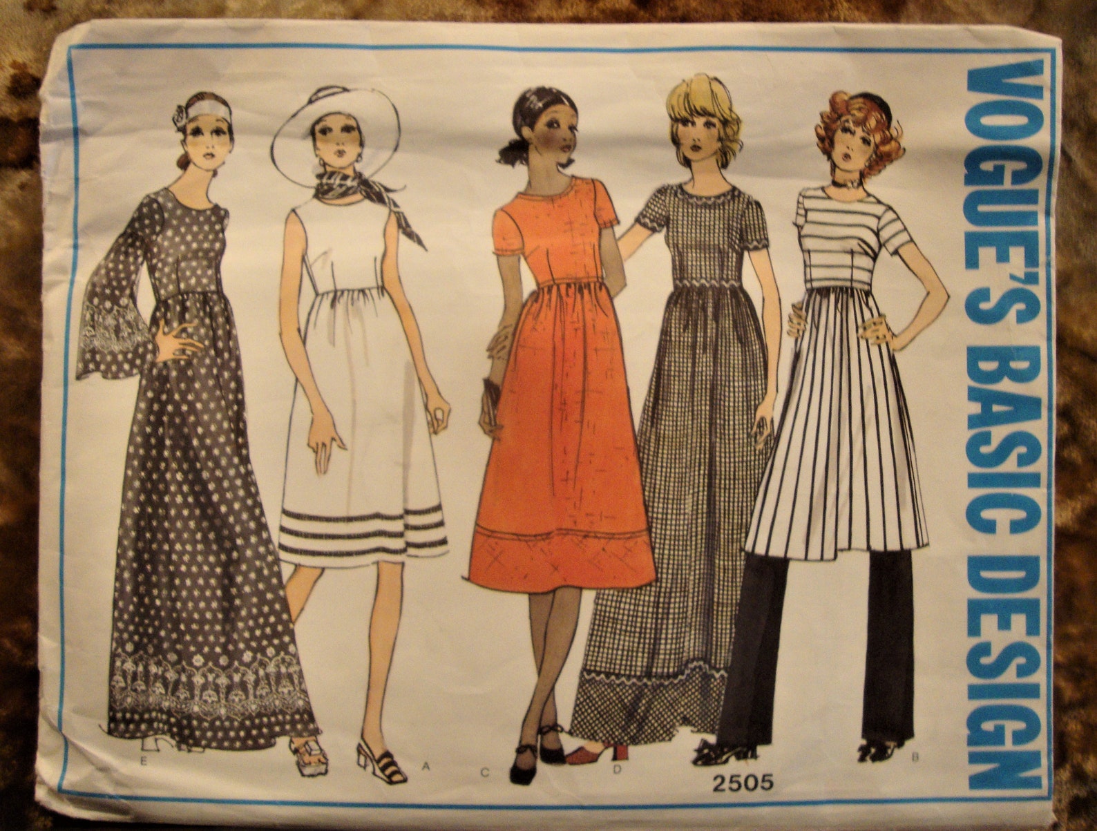 Vintage Vogue Pattern #2505 for Classic 1970's Boho Dress - Etsy