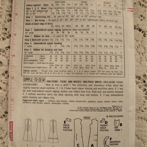 Vintage 1960's Simplicity Pattern 6979 A-line Dresses/ 32" Bust - Etsy