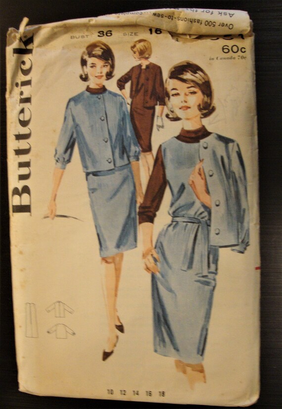 Vintage 1960's 60's Butterick 2851 Sewing Pattern for - Etsy
