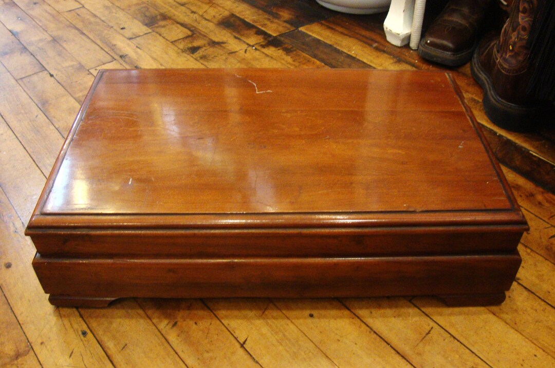 Vintage Large Wooden Silverware Storage Box/cherry Wood/holds Service ...