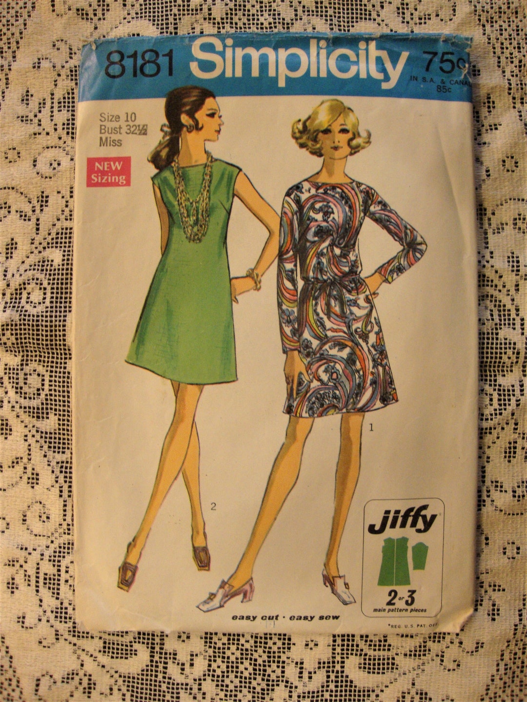 Vintage 1960's Sewing Pattern Simplicity 8181 for Jiffy - Etsy