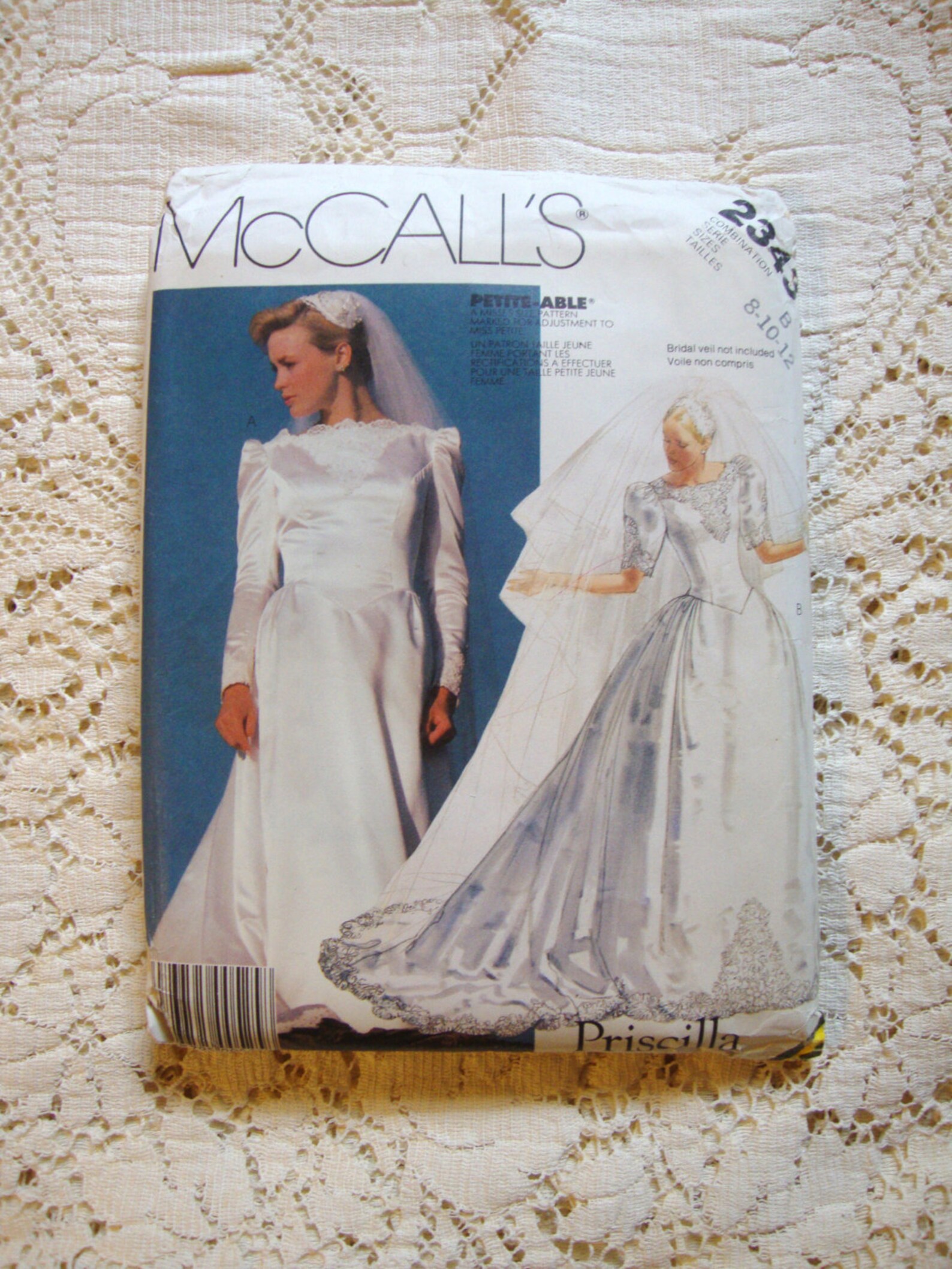 Vintage Mccall's Pattern 2343 Priscilla Wedding Dress - Etsy