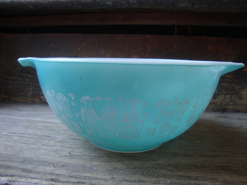 Vintage Pyrex Blue and White Amish Butterprint Cinderella | Etsy