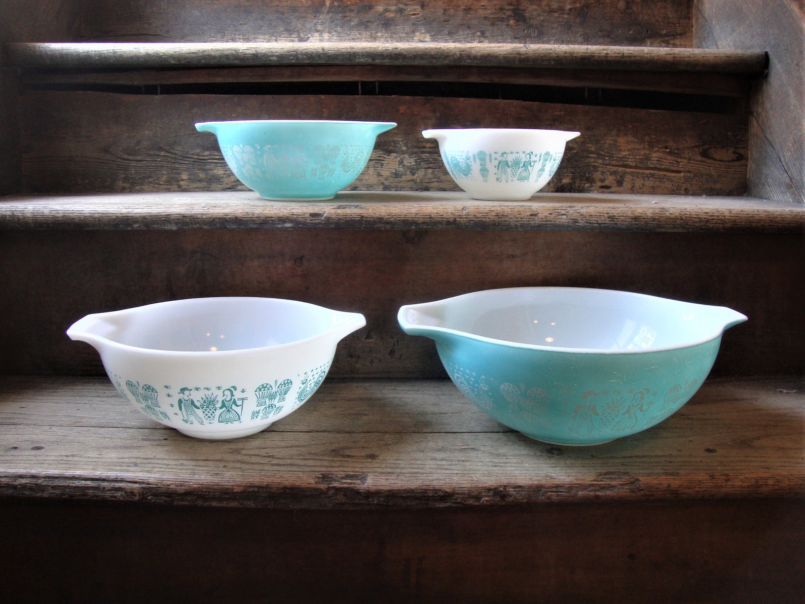 Vintage Pyrex Blue and White Amish Butterprint Cinderella | Etsy