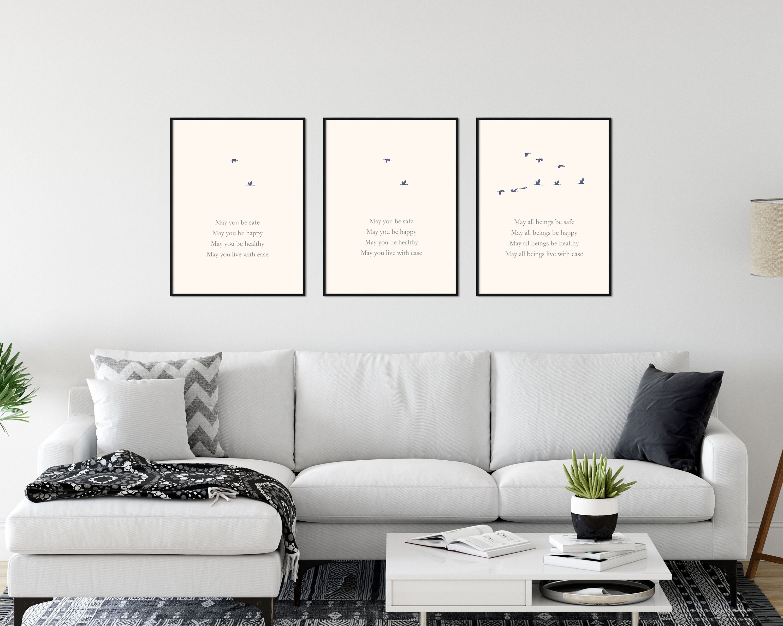 Loving Kindness metta Prayer Art Prints, Mindfulness Meditation Gift ...